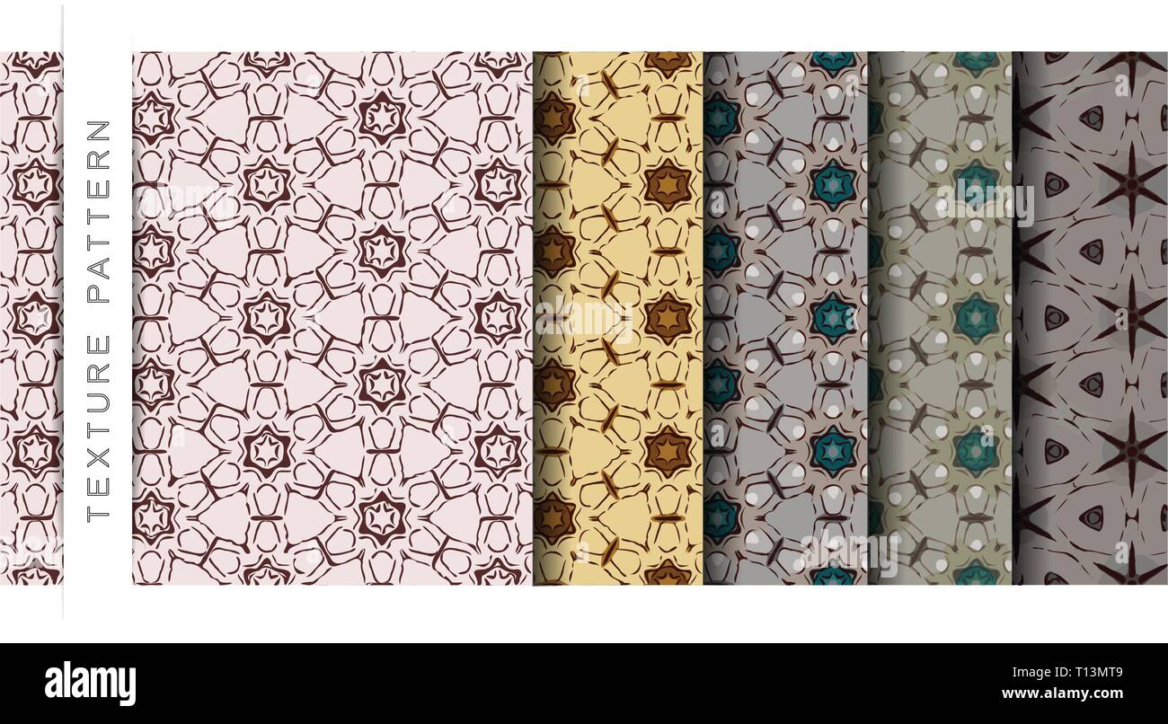 Set of Beautiful Vector Illustration Abstract Pattern of Wallpaper ...