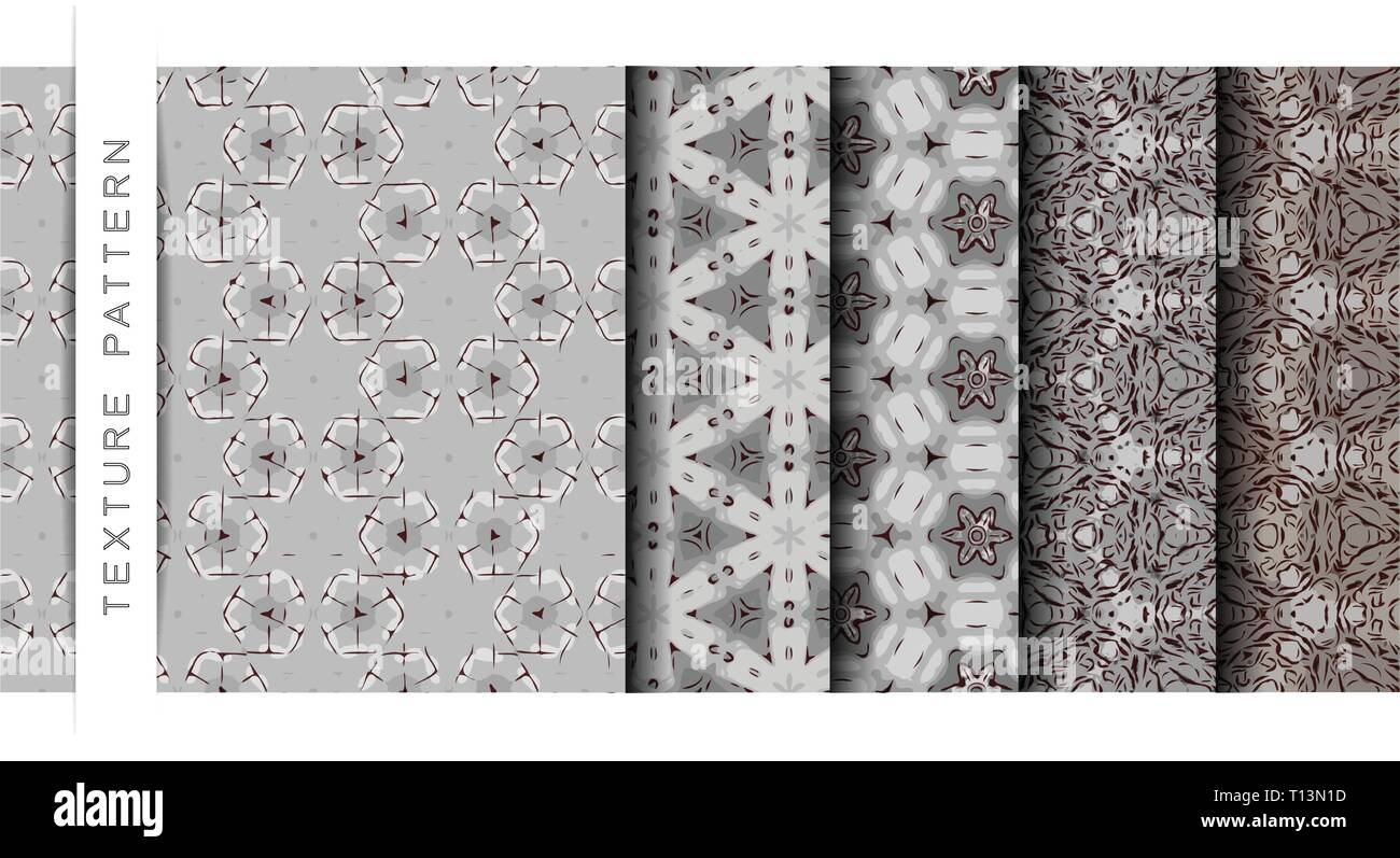 Set of Beautiful Vector Illustration Abstract Texture Pattern of ...