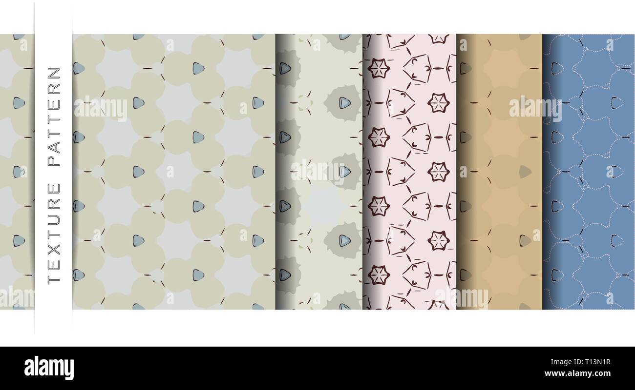 Set of Beautiful Vector Illustration Abstract Texture Pattern of ...