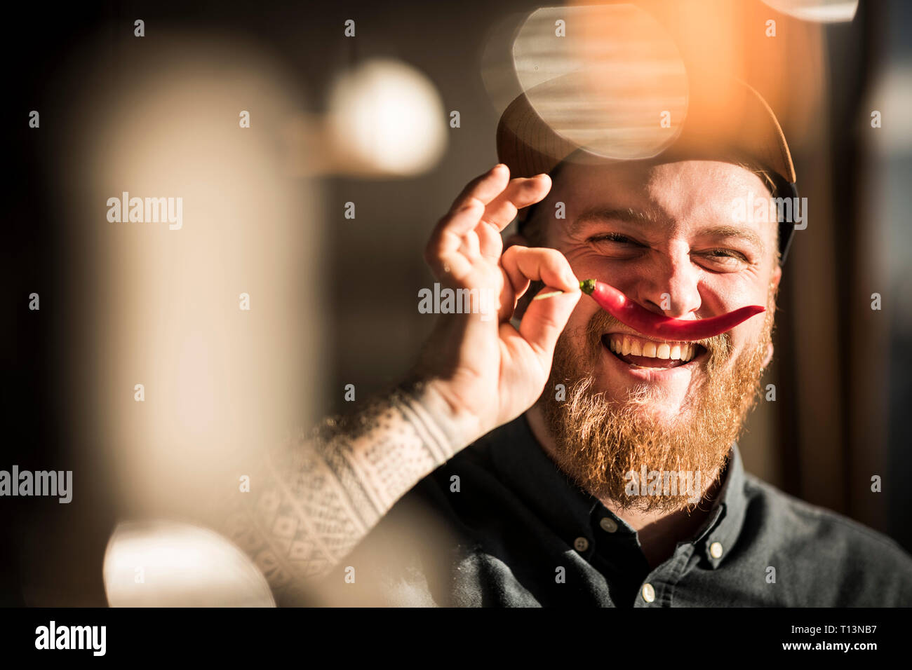 Red moustache hi-res stock photography and images - Alamy