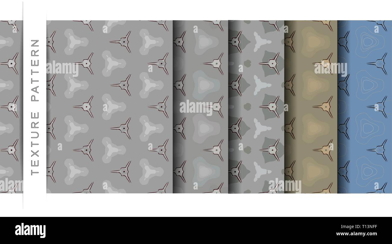 Set of Beautiful Vector Illustration Abstract Pattern of Wallpaper ...