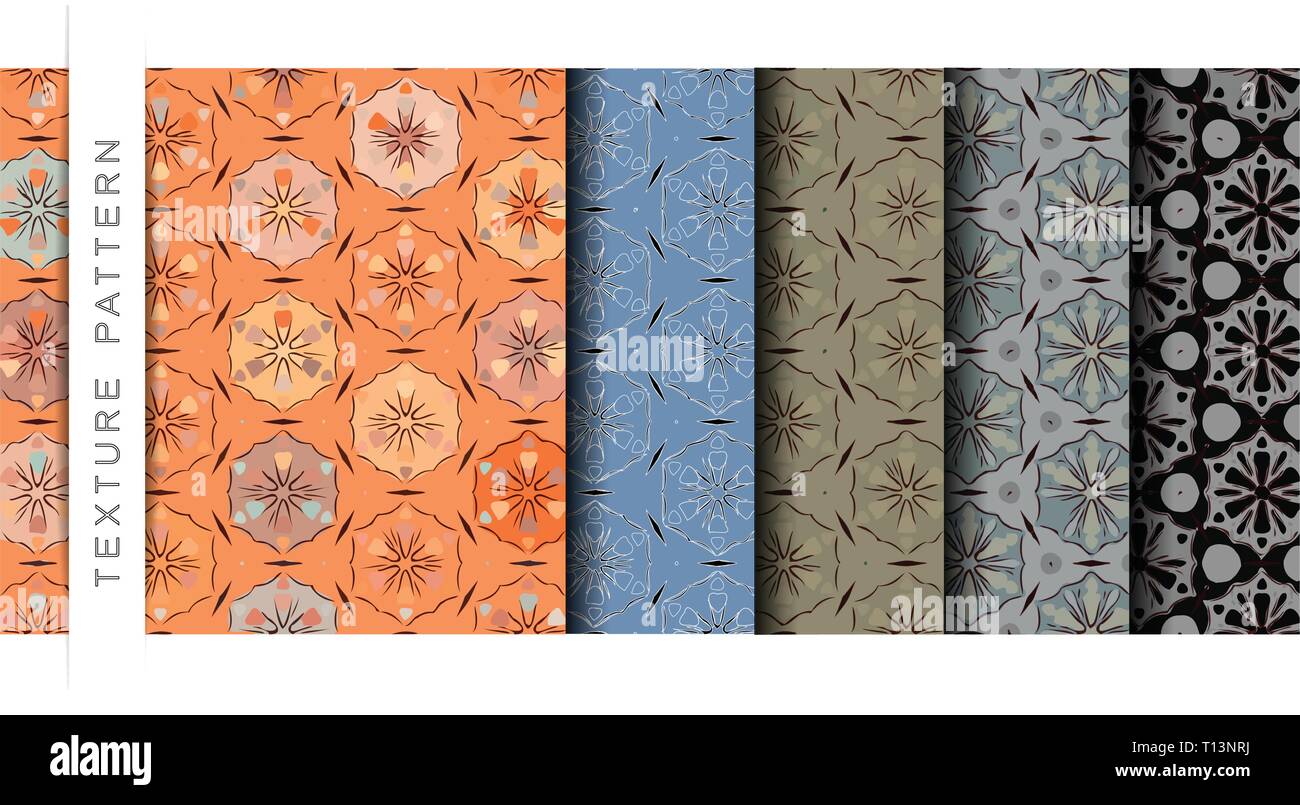 Set of Beautiful Vector Illustration Abstract Pattern of Wallpaper ...