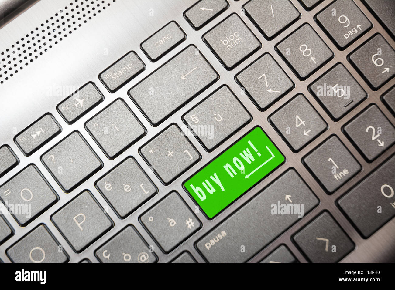 Pc key green word hi-res stock photography and images - Alamy