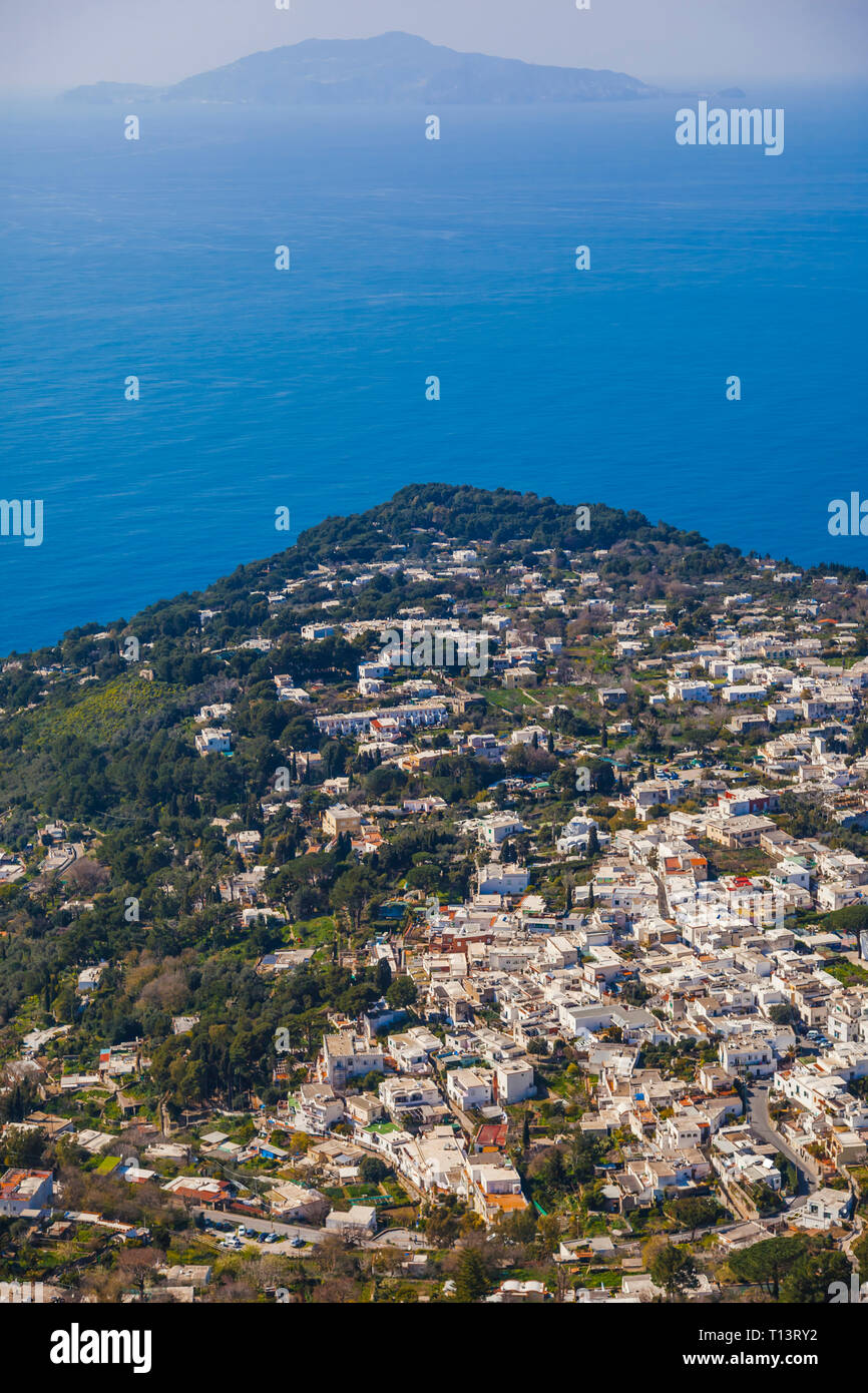 Italy, Campania, Capri, Buildings aginst the sea Stock Photo - Alamy