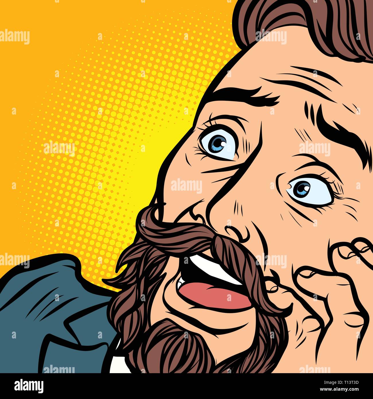 Portrait smiling friendly male Stock Vector Images - Alamy