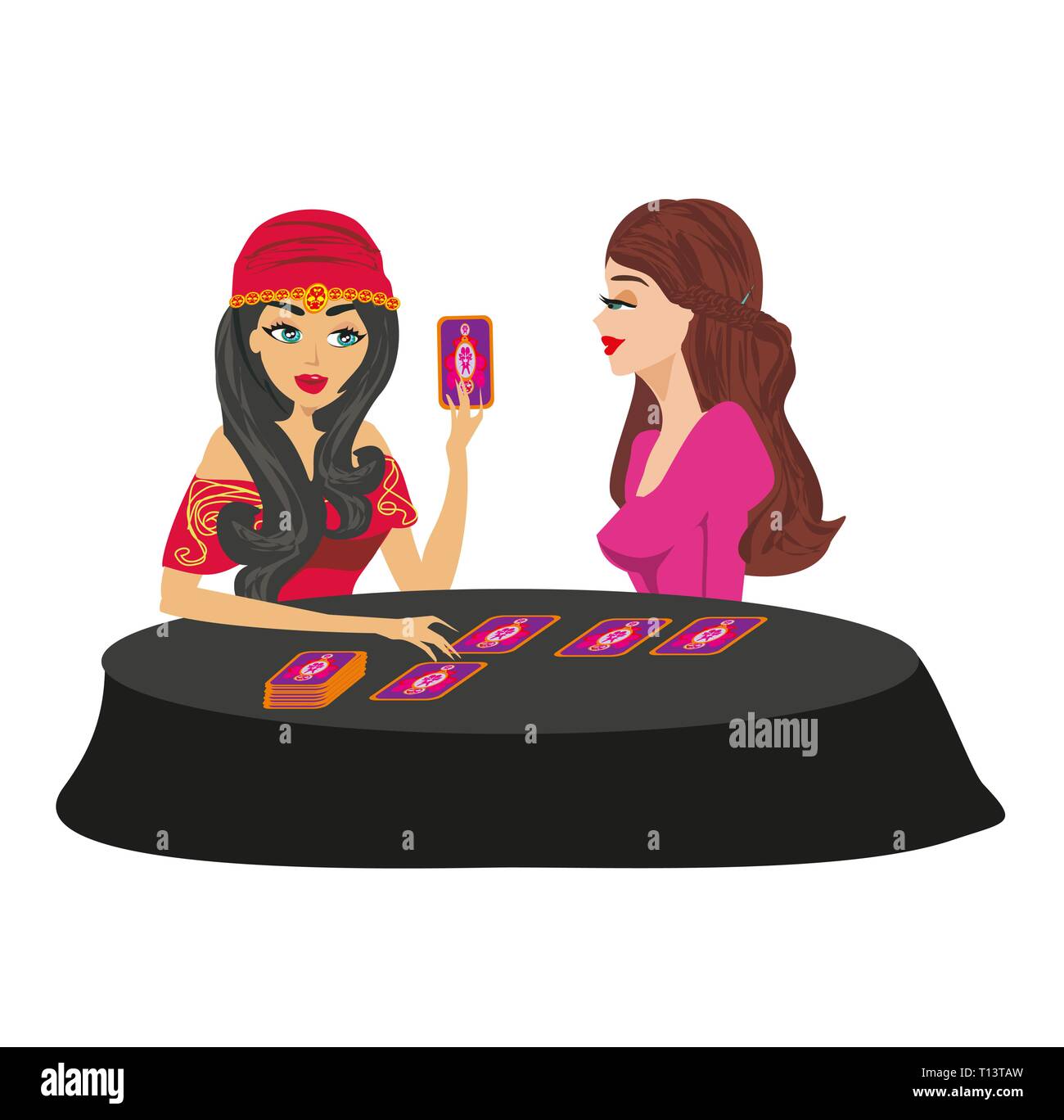 Beautiful fortune teller Stock Vector Images - Alamy