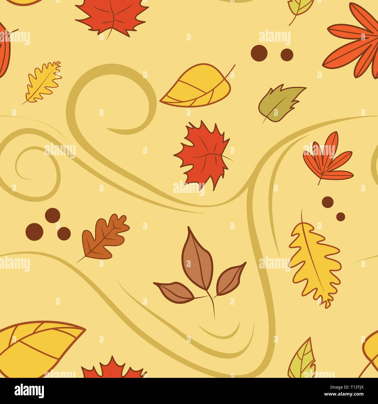 Autumn Wind Background Vector Illustration Graphic Design Template ...