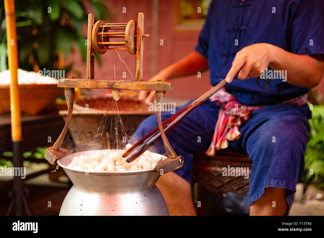 Unwinding silk cocoon hi-res stock photography and images - Alamy