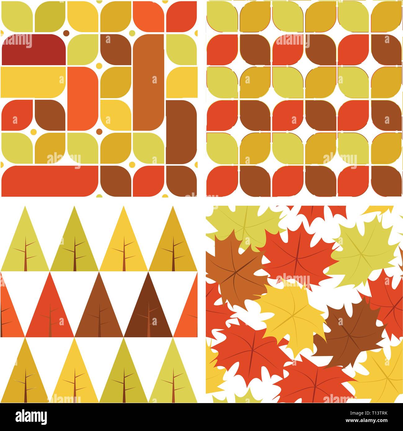 Autumn Pattern Set Symbol Background Vector Illustration Graphic Design ...