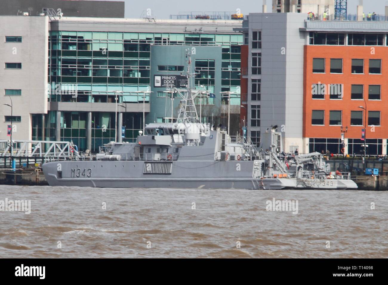 Wirral, Merseyside, UK. 23rd Mar, 2019. HDMS Thetis and Norwegian Navy ...