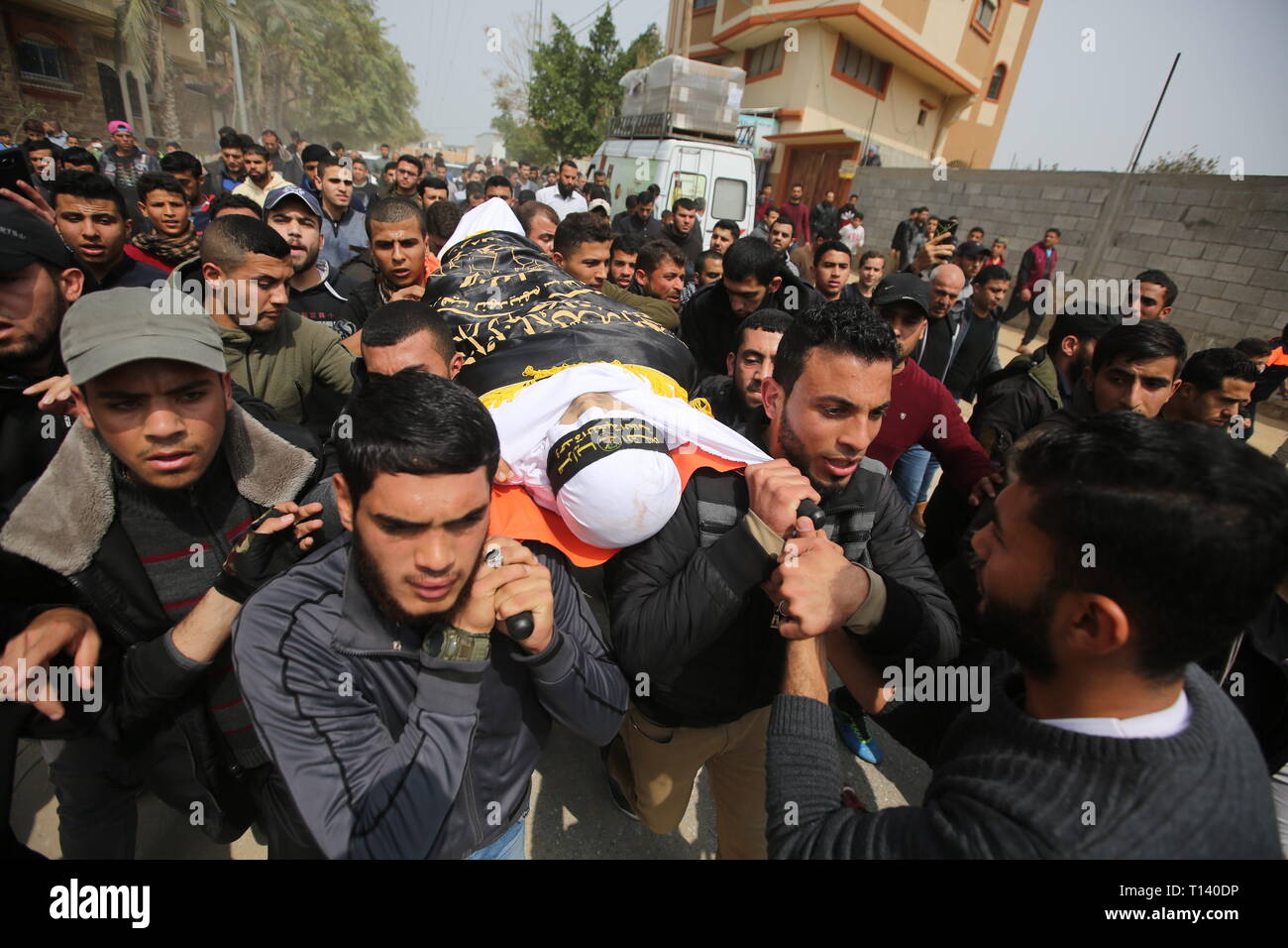 Gaza City, The Gaza Strip, Palestine. 23rd Mar, 2019. Funeral of Jehad ...