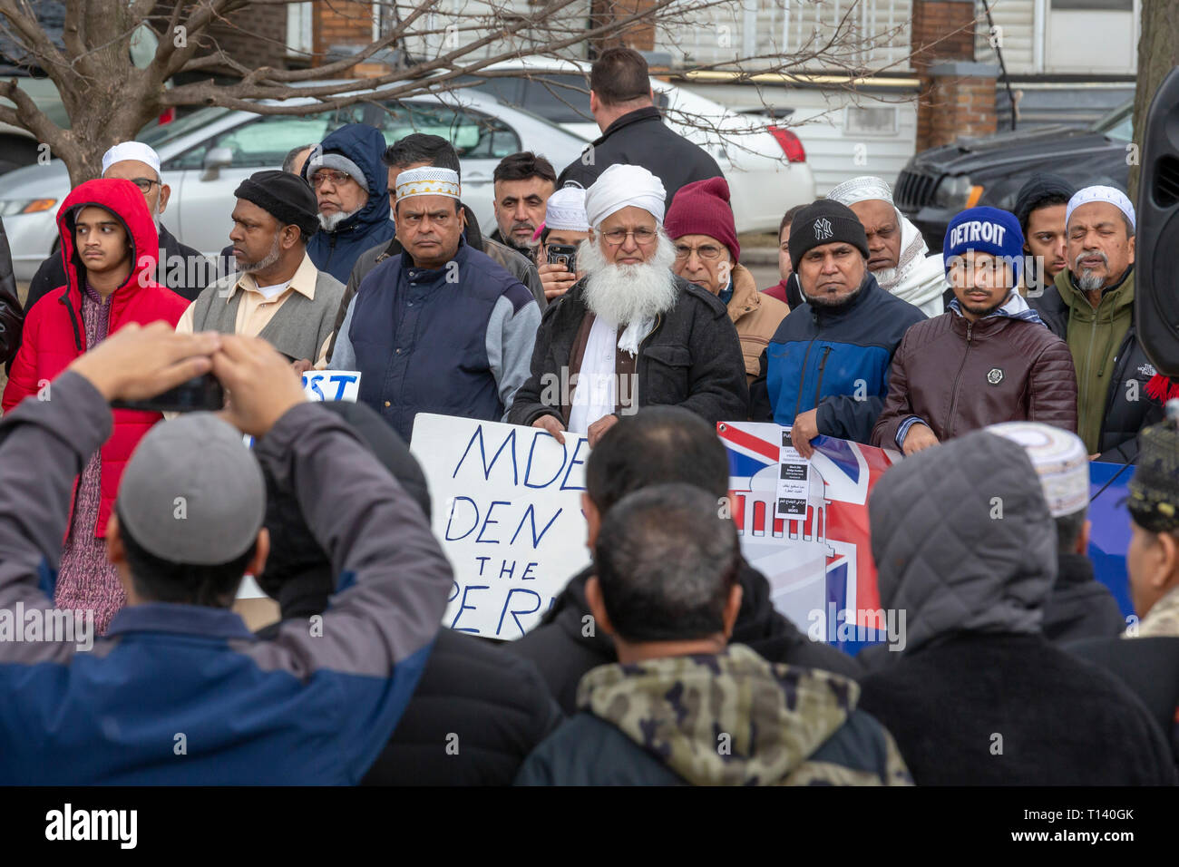Hamtramck, Michigan, USA. 22nd Mar, 2019. A rally remembers the victims ...