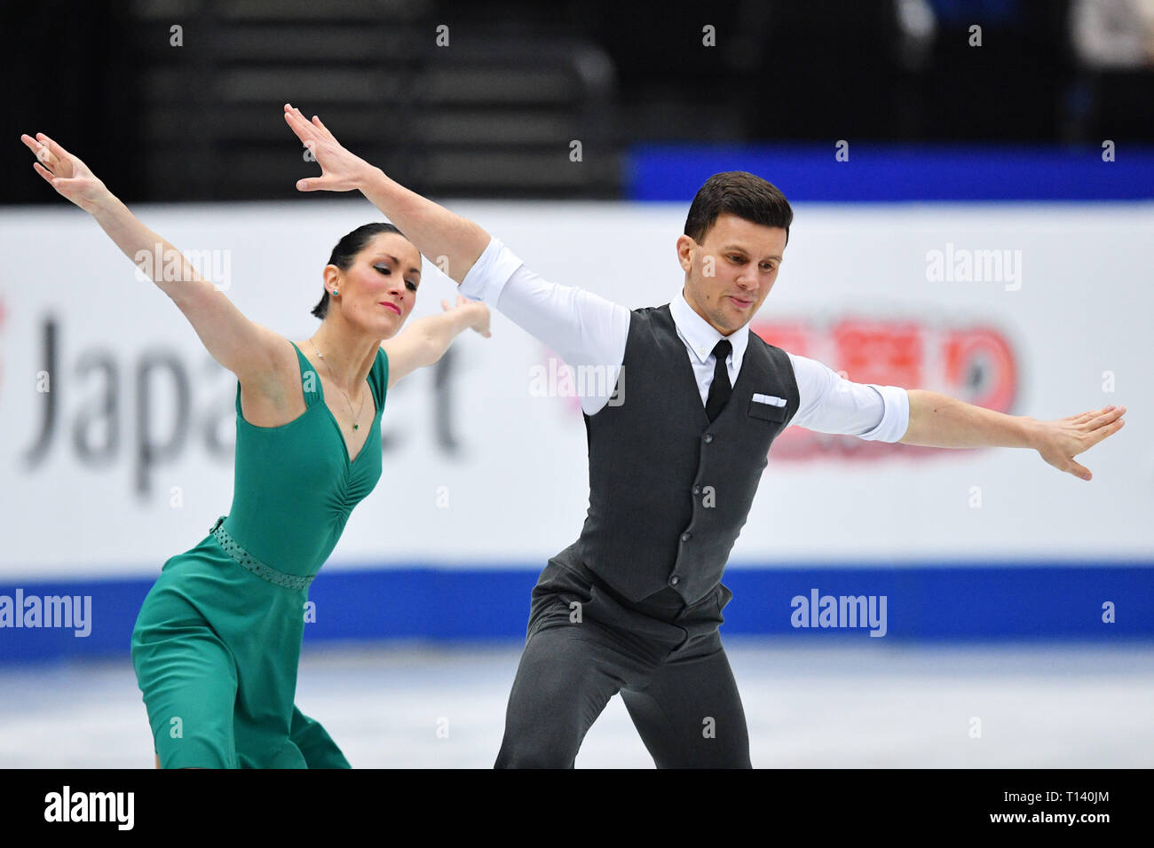 Saitama, Japan. 23rd Mar, 2019. Charlene Guignard & Marco Fabbri (ITA ...