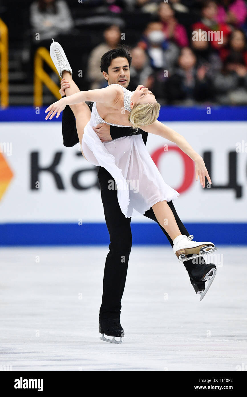 Saitama, Japan. 23rd Mar, 2019. Kaitlyn Weaver & Andrew Poje (CAN) Figure Skating : ISU World ...