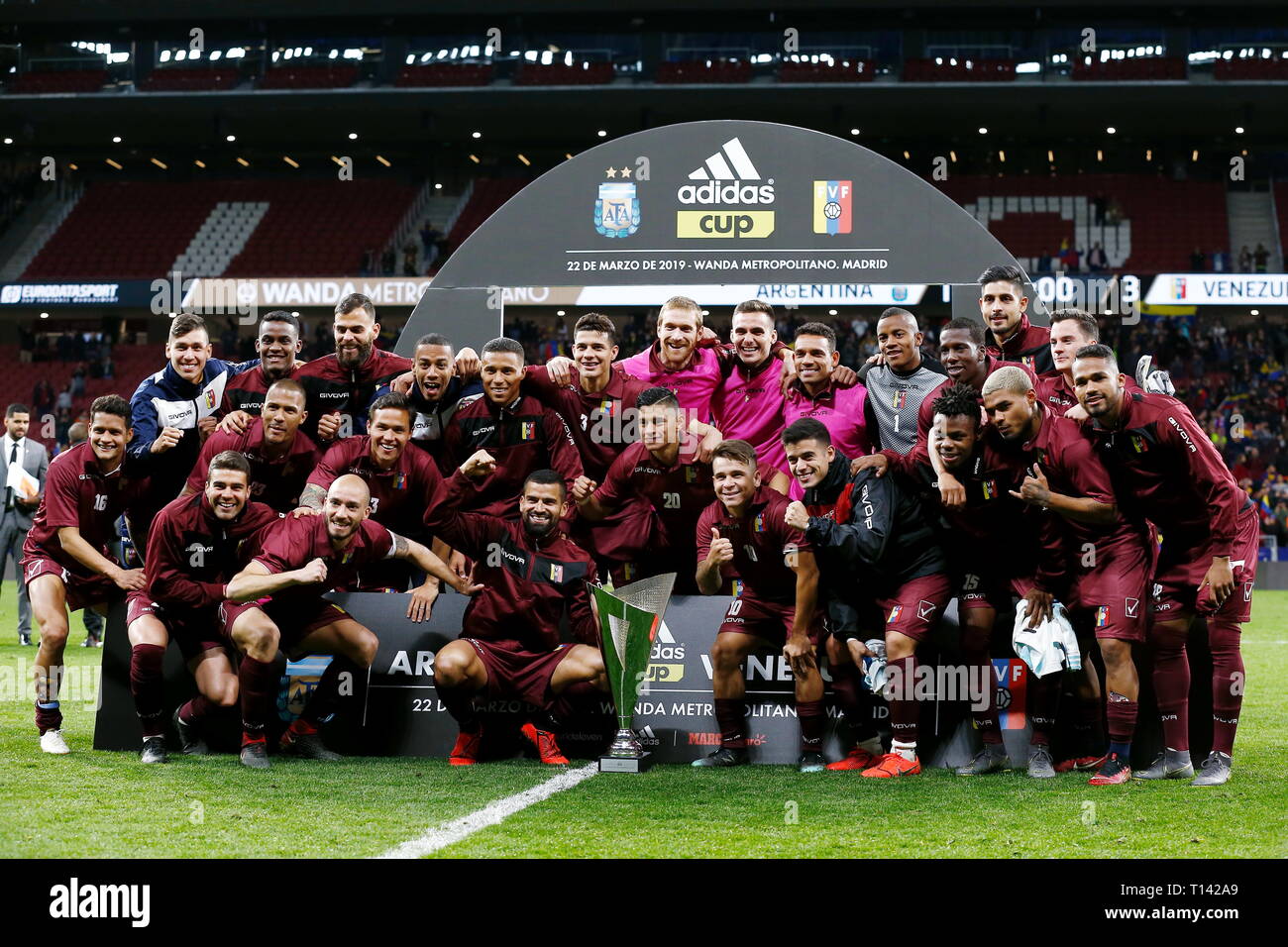 Madrid, Spain. 22nd Mar, 2019. Venezuela team group (VEN) Football ...
