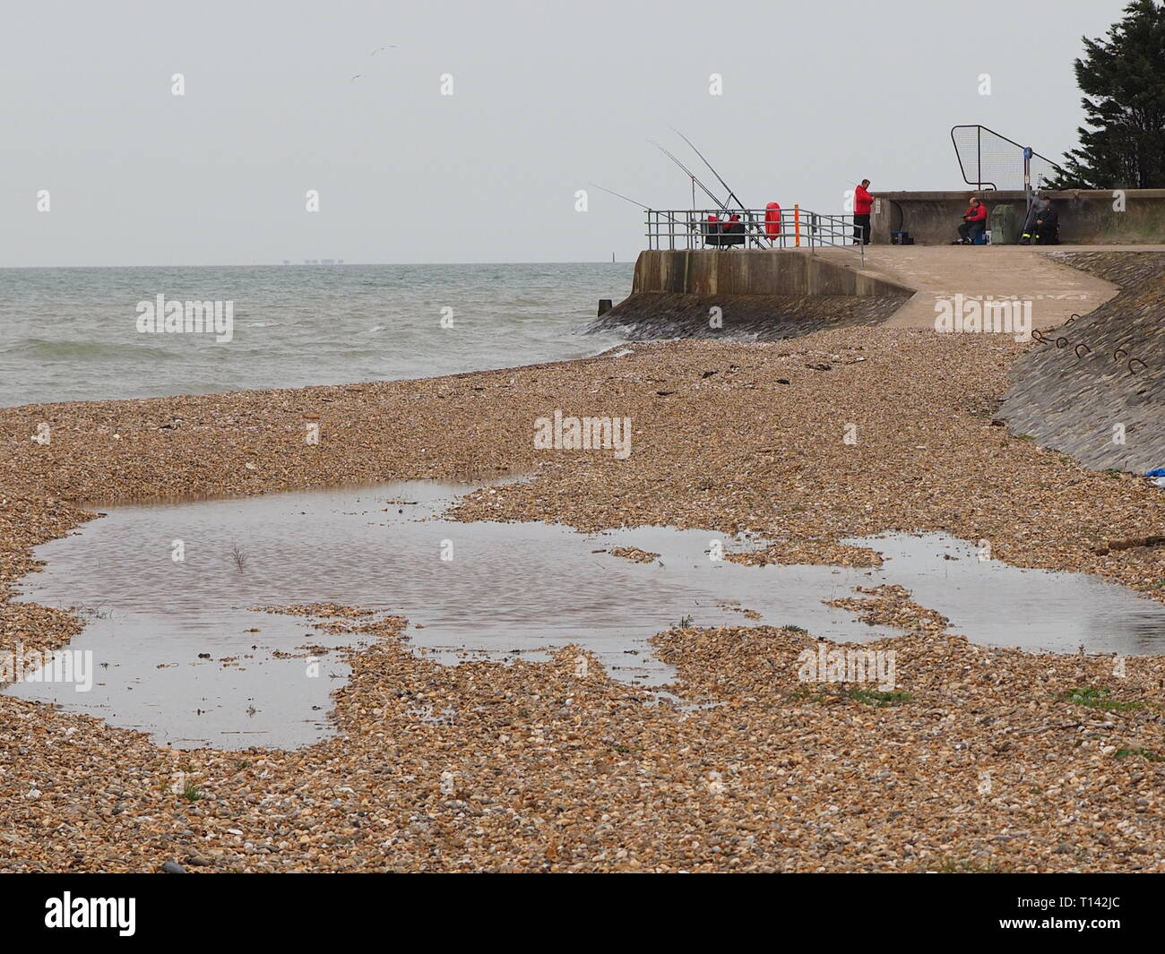 Sheerness, Kent, UK. 23rd March, 2019. UK Weather: a flood alert was ...