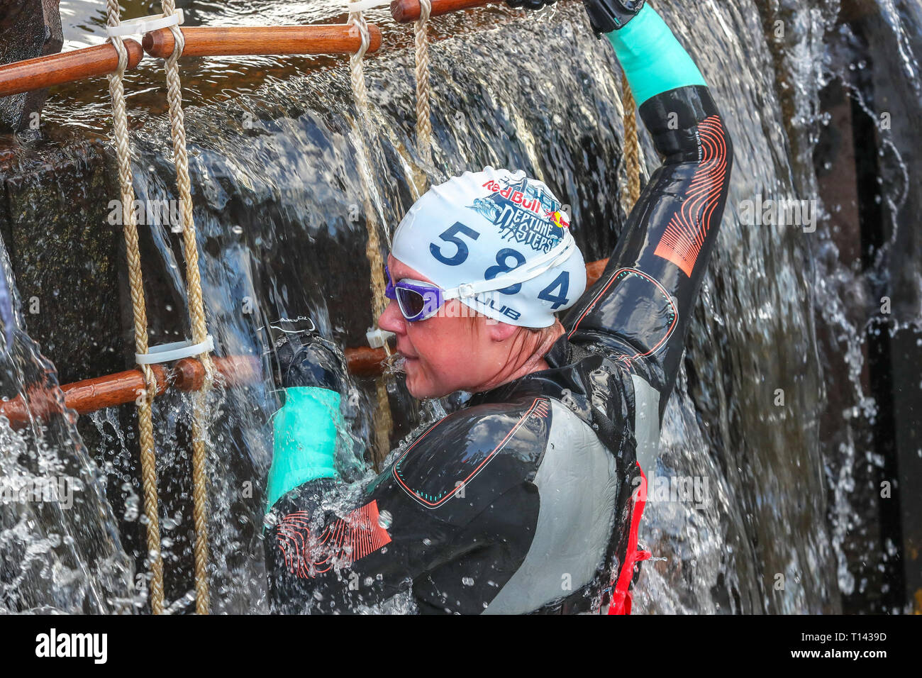 Competitors complete swim race hi-res stock photography and images - Alamy