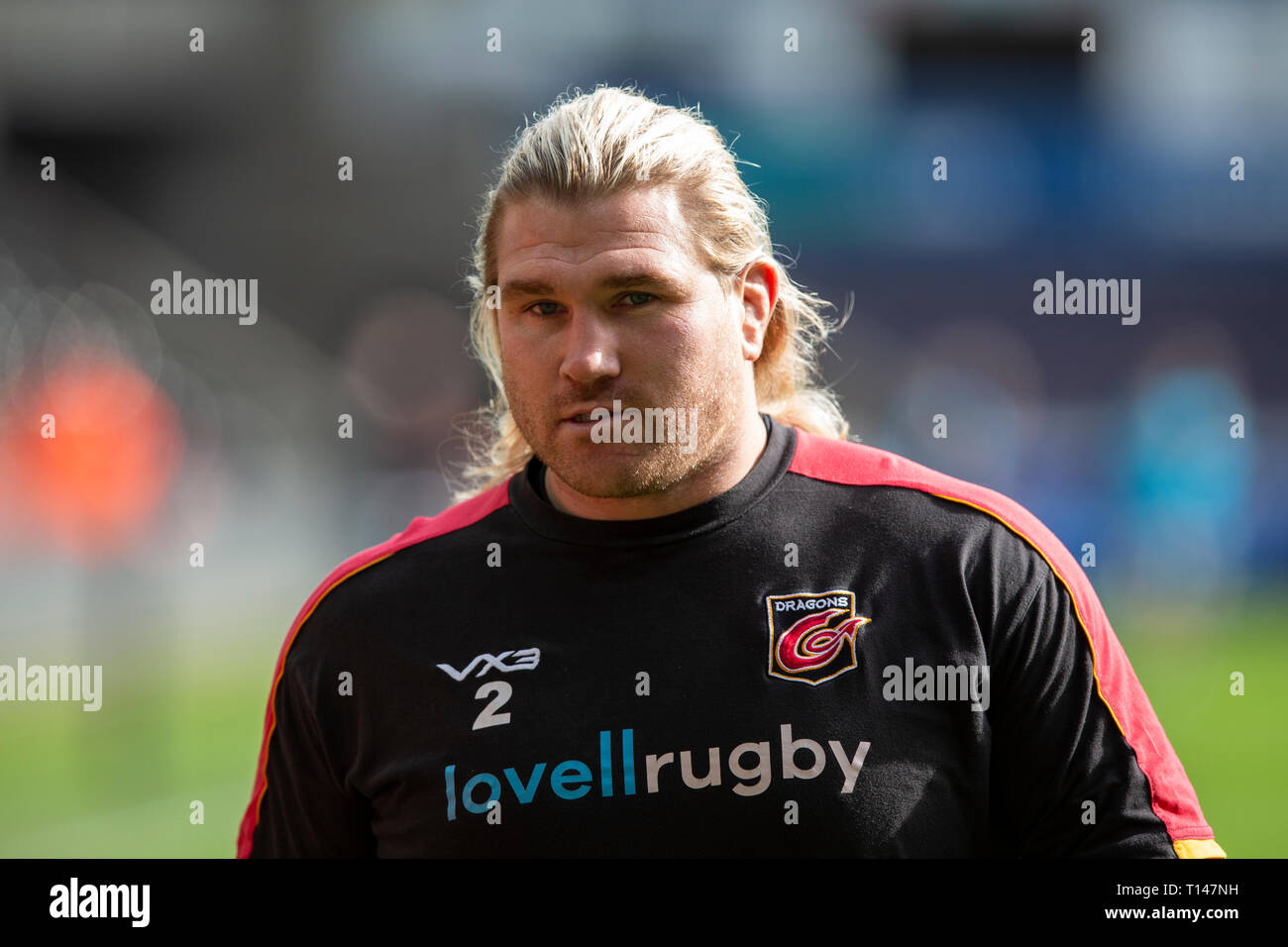 Liberty Stadium, Swansea, Wales, UK. Saturday 23 March 2019. Dragons ...