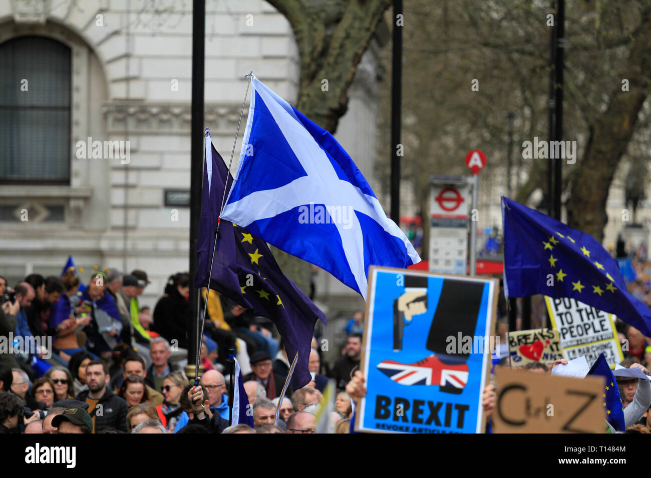 London, UK. 23rd March, 2019. Peoples Vote March and Rally ...
