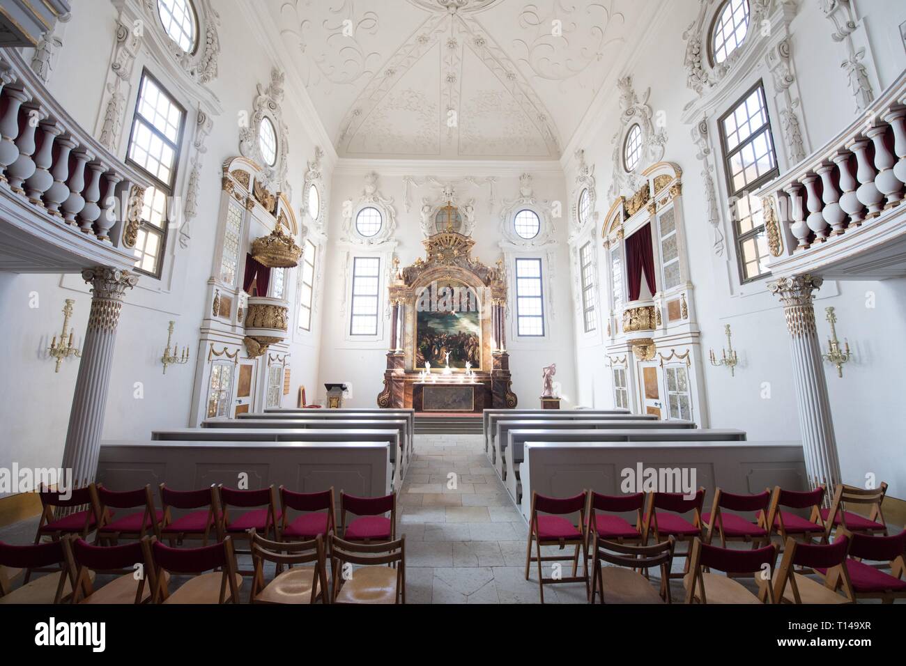 Moritzburg, Germany. 22nd Mar, 2019. The Catholic castle chapel of St ...