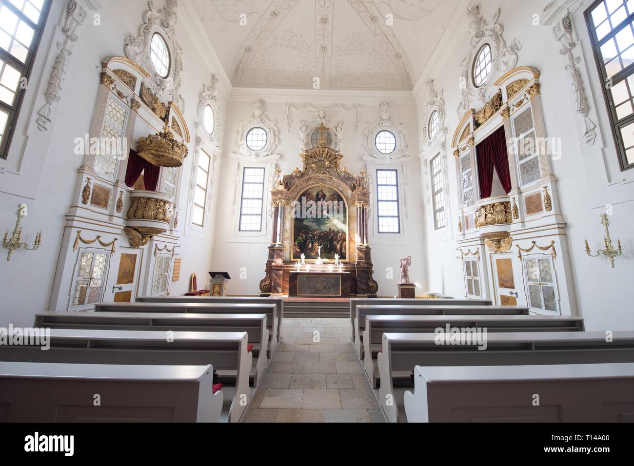 Moritzburg, Germany. 22nd Mar, 2019. The Catholic castle chapel of St ...