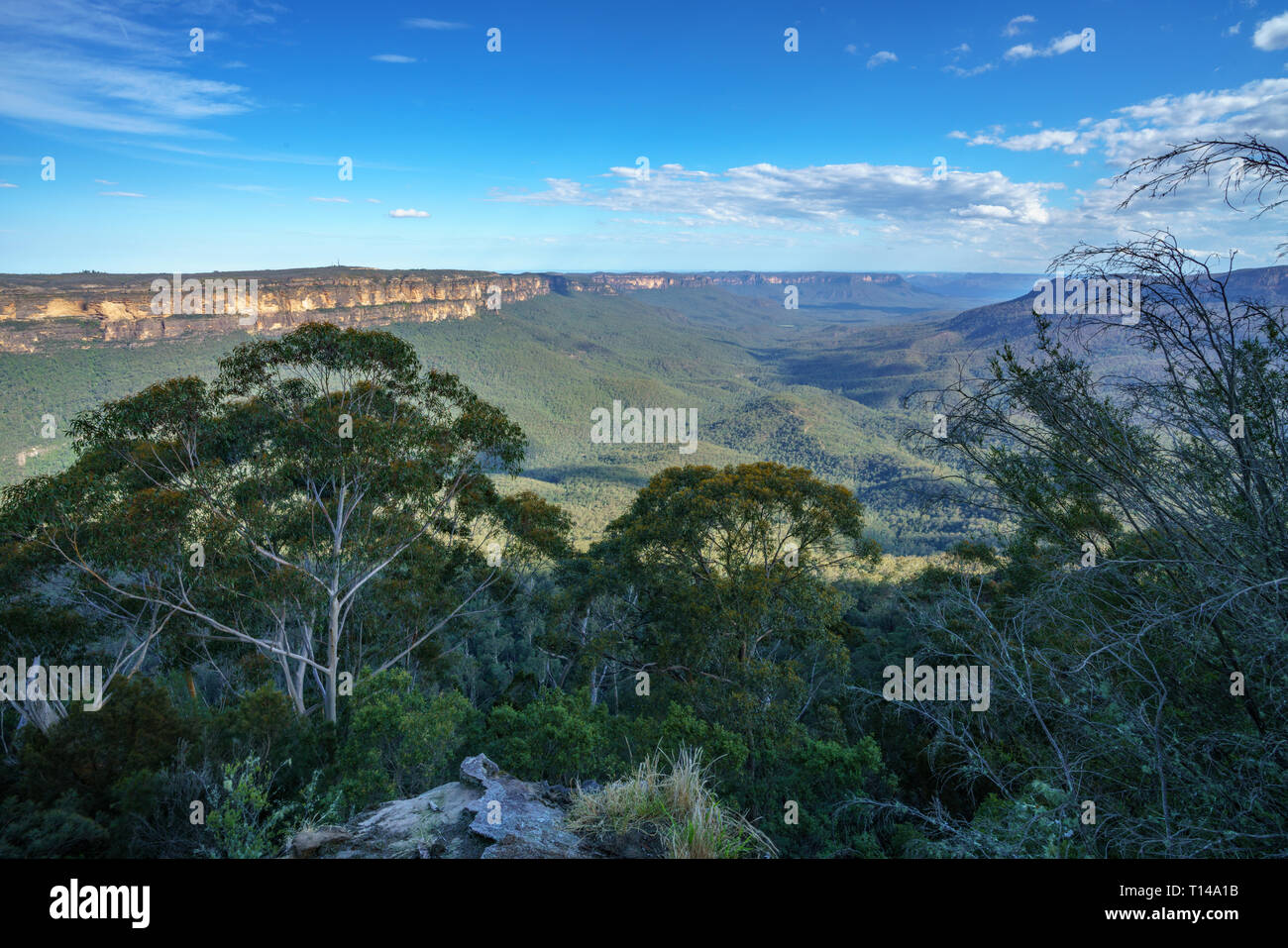 view from sublime point lookout, blue mountains national park ...