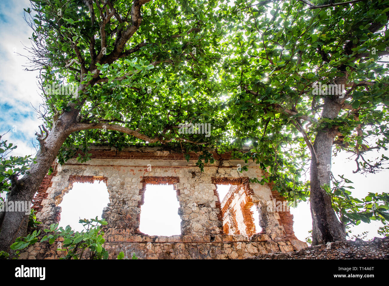 Historic abandoned lighthouse ruins at Aguadilla, Puerto Rico Stock ...