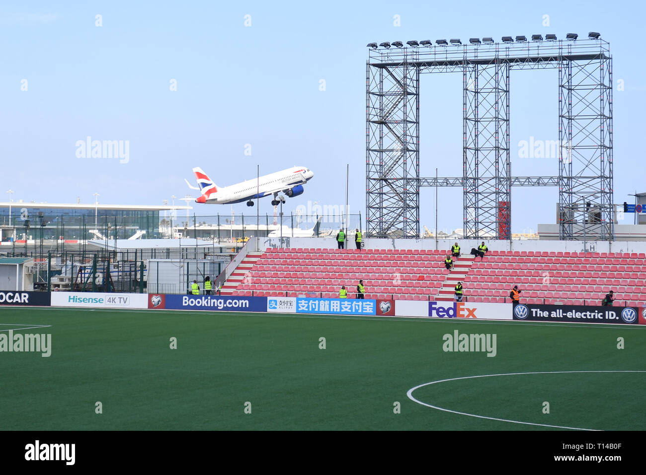 General view of Victoria Stadium prior to the UEFA Euro 2020 Qualifying ...