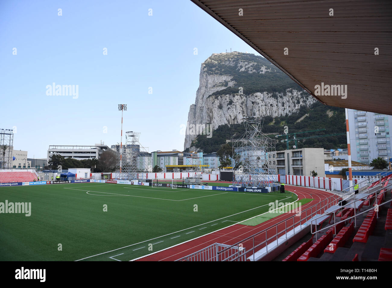 General view of Victoria Stadium prior to the UEFA Euro 2020 Qualifying ...