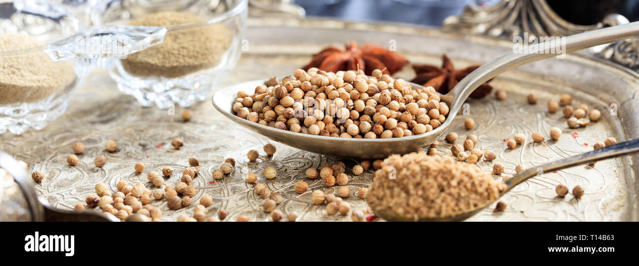 Coriander dry powder seeds hi-res stock photography and images - Alamy