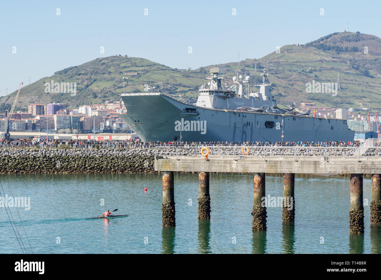 BILBAO, SPAIN - MARCH / 23/2019. The aircraft carrier of the Spanish ...