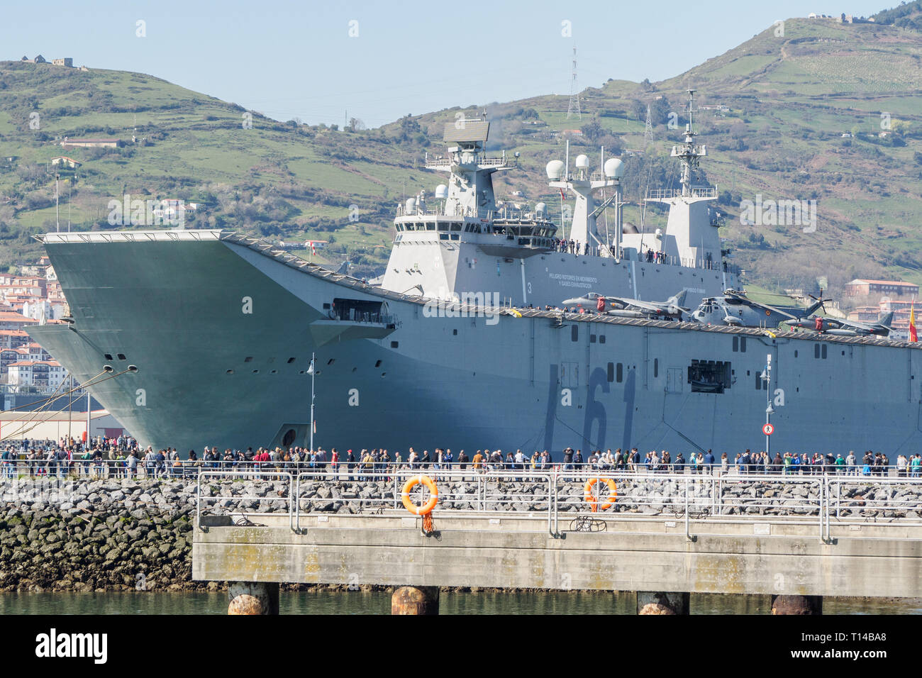 BILBAO, SPAIN - MARCH / 23/2019. The aircraft carrier of the Spanish ...