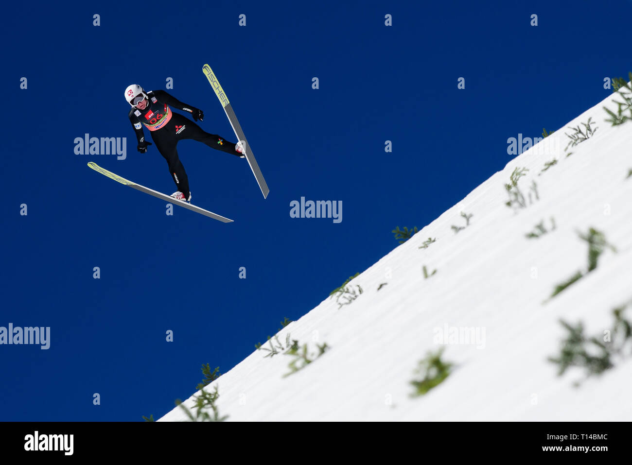 Robin Pedersen of Norway in action during the team competition at ...