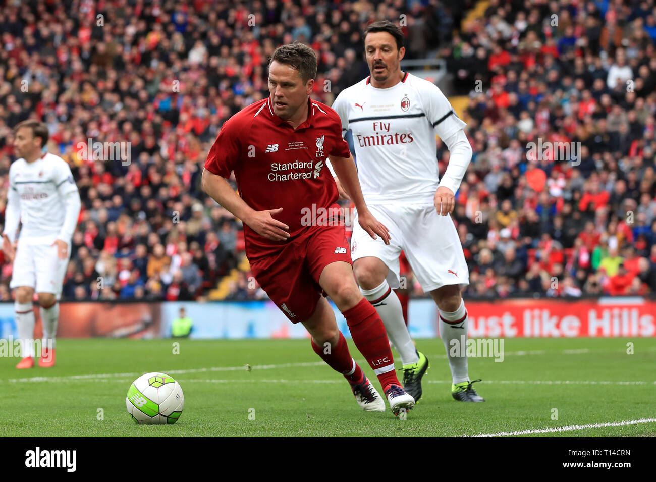 Liverpool's Michael Owen during the Legends match at Anfield Stadium ...