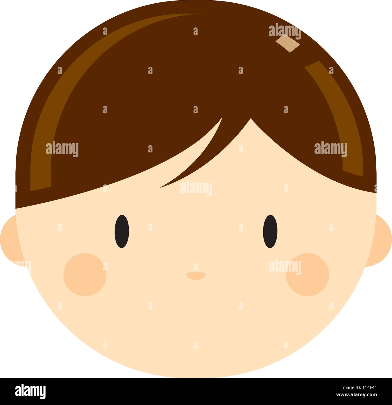 Cute Cartoon Boys Face Stock Vector Image & Art - Alamy