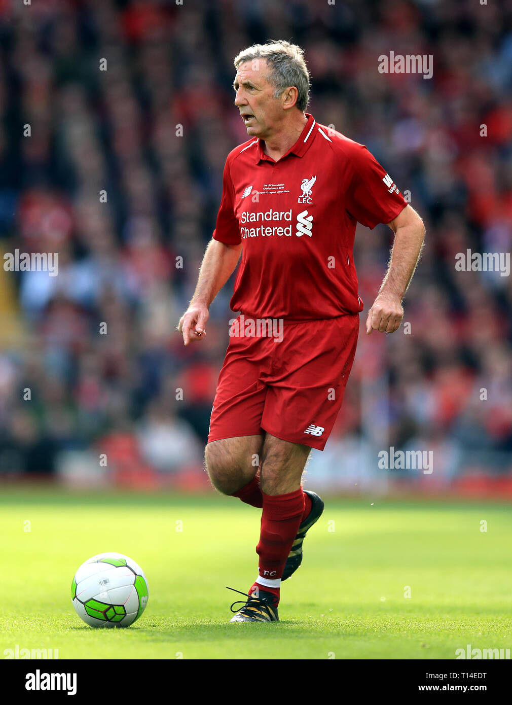 Liverpool's Alan Kennedy during the Legends match at Anfield Stadium ...