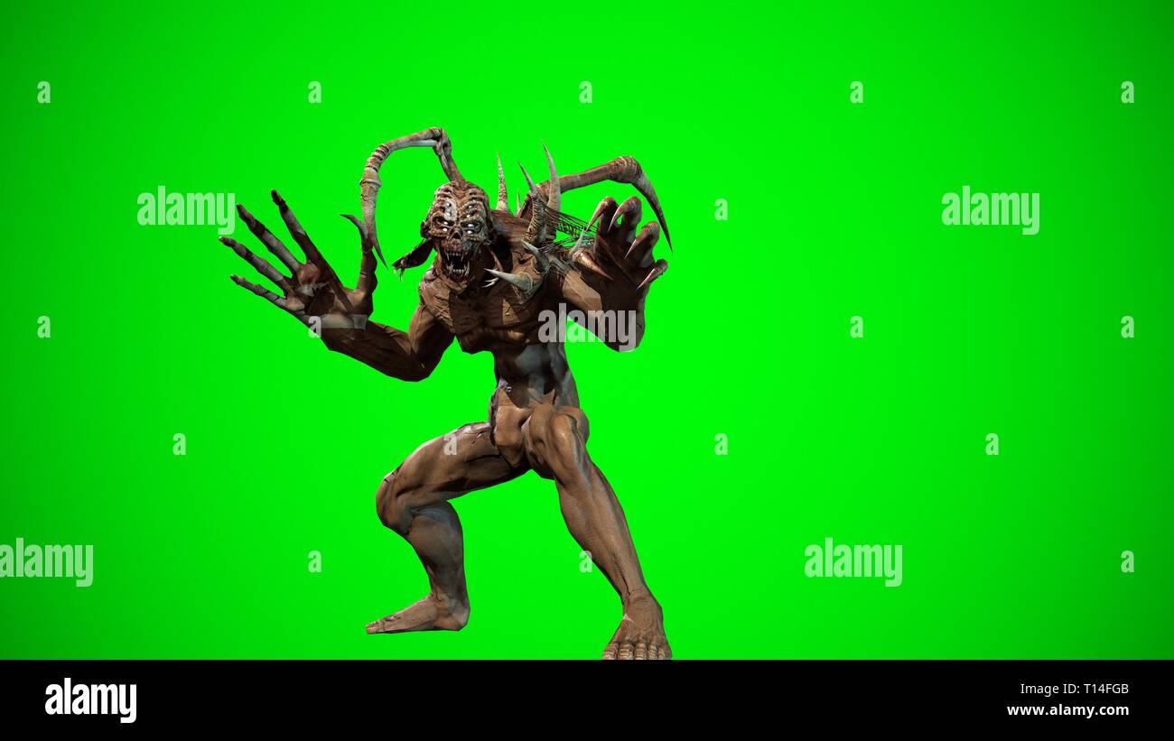 Nuclear post-apocalypse mutant soldier 3d render Stock Photo - Alamy