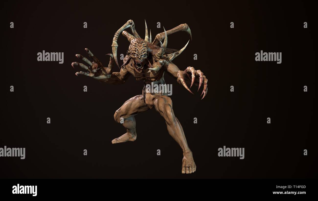 Nuclear post-apocalypse mutant soldier 3d render Stock Photo - Alamy