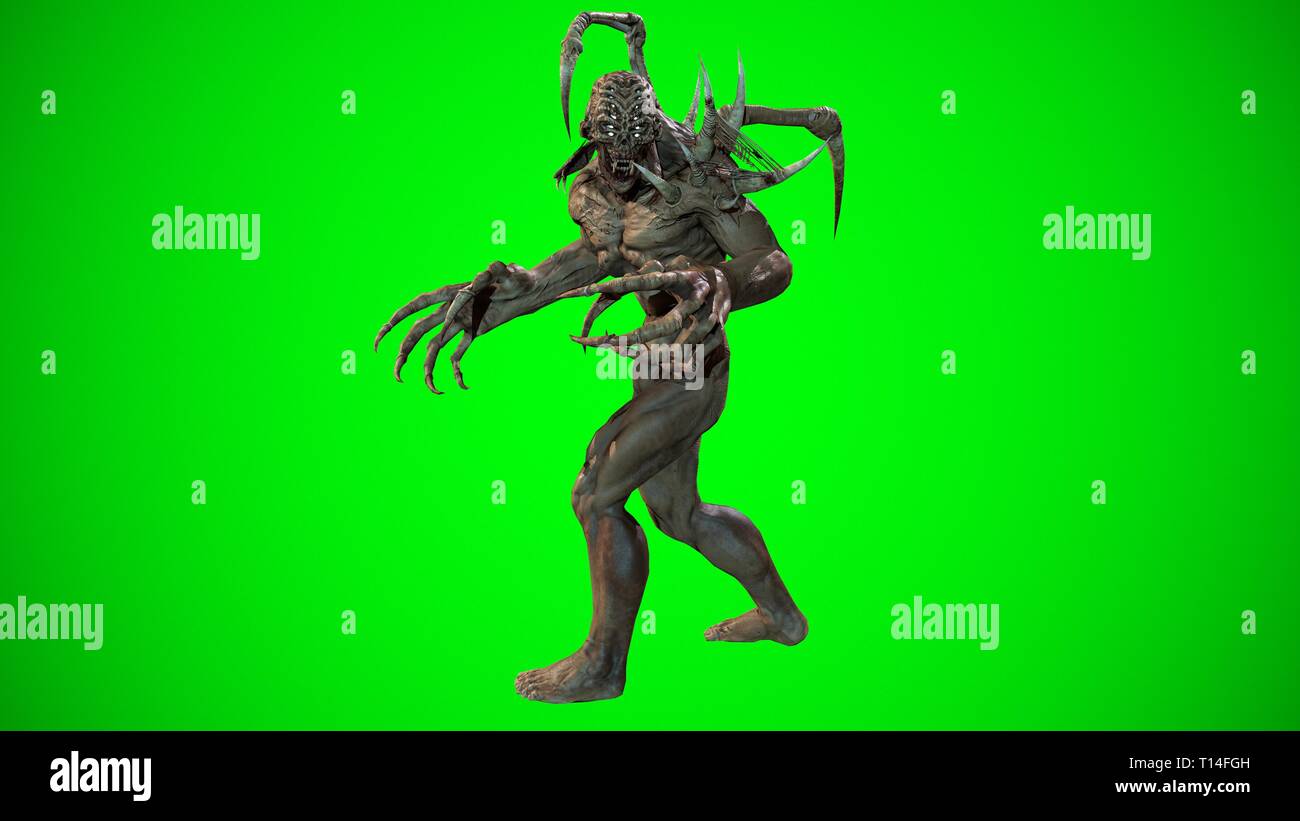 Nuclear post-apocalypse mutant soldier 3d render Stock Photo - Alamy