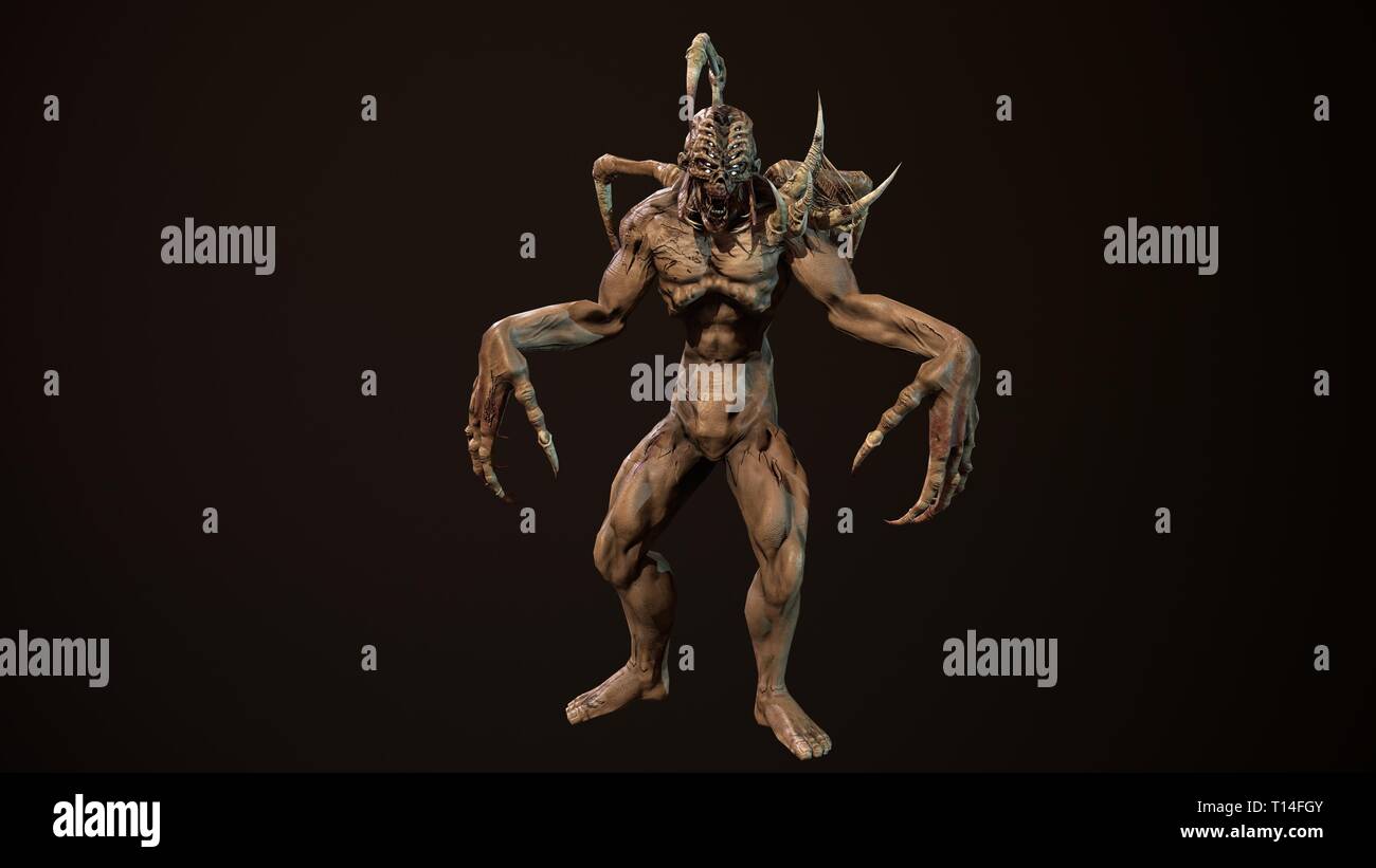 Nuclear post-apocalypse mutant soldier 3d render Stock Photo - Alamy