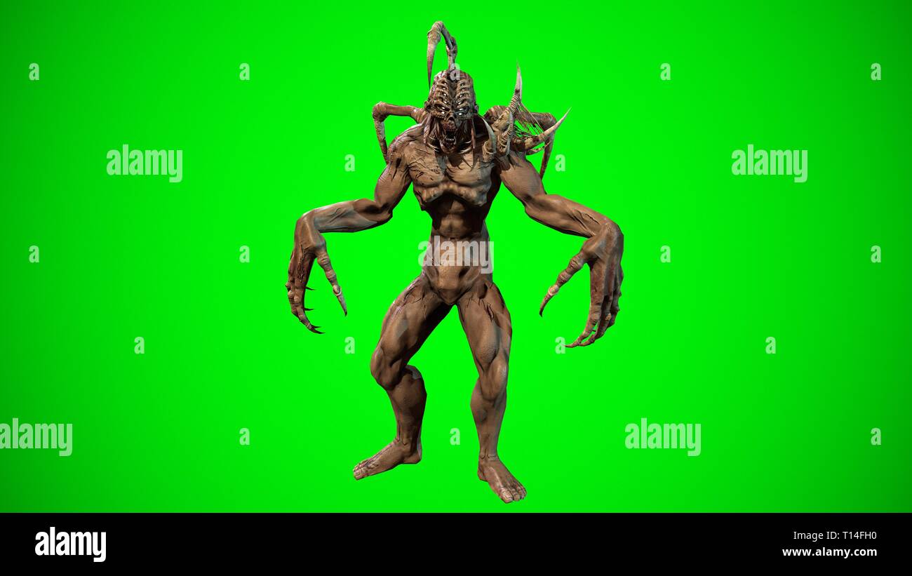 Nuclear post-apocalypse mutant soldier 3d render Stock Photo - Alamy