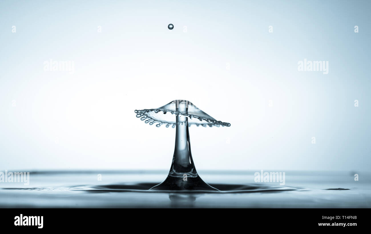 water drop collision. Water splash Stock Photo - Alamy