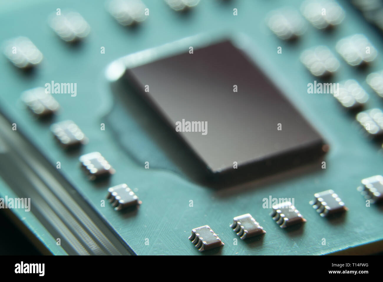Silicon crystal digital processor Stock Photo - Alamy
