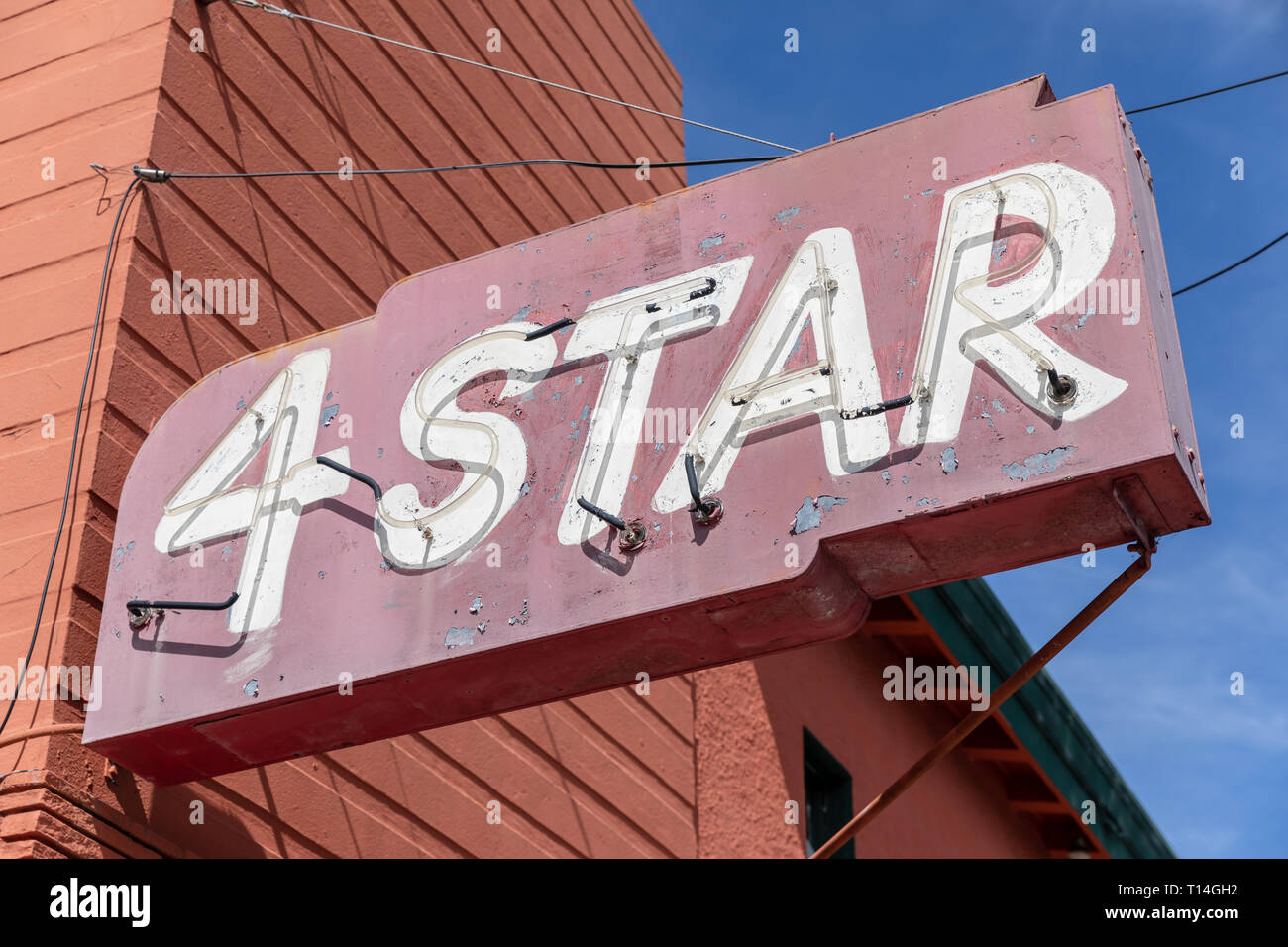 "4 Star" sign, Four Star Theatre, cinema, Clement Street, San Francisco ...