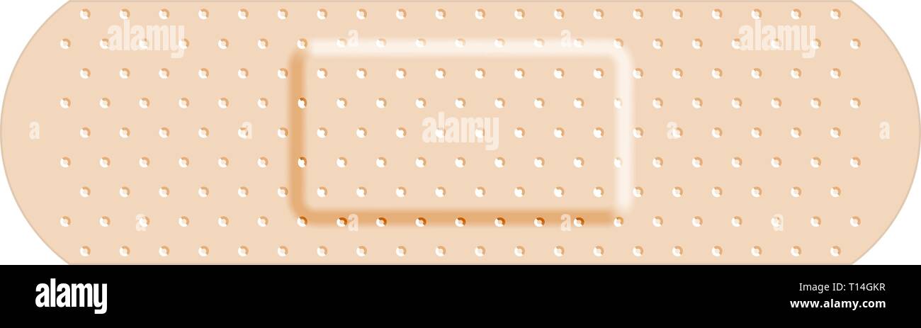 Beige adhesive bandage bandaid, medical and healthcare. Vector ...