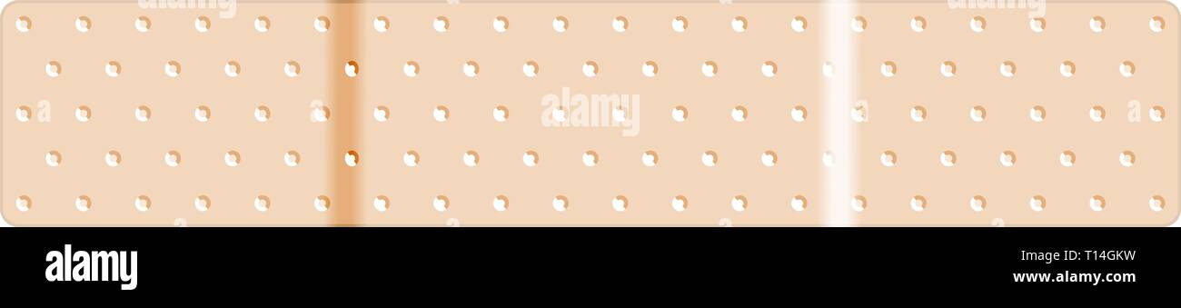 Beige adhesive bandage bandaid, medical and healthcare. Vector ...