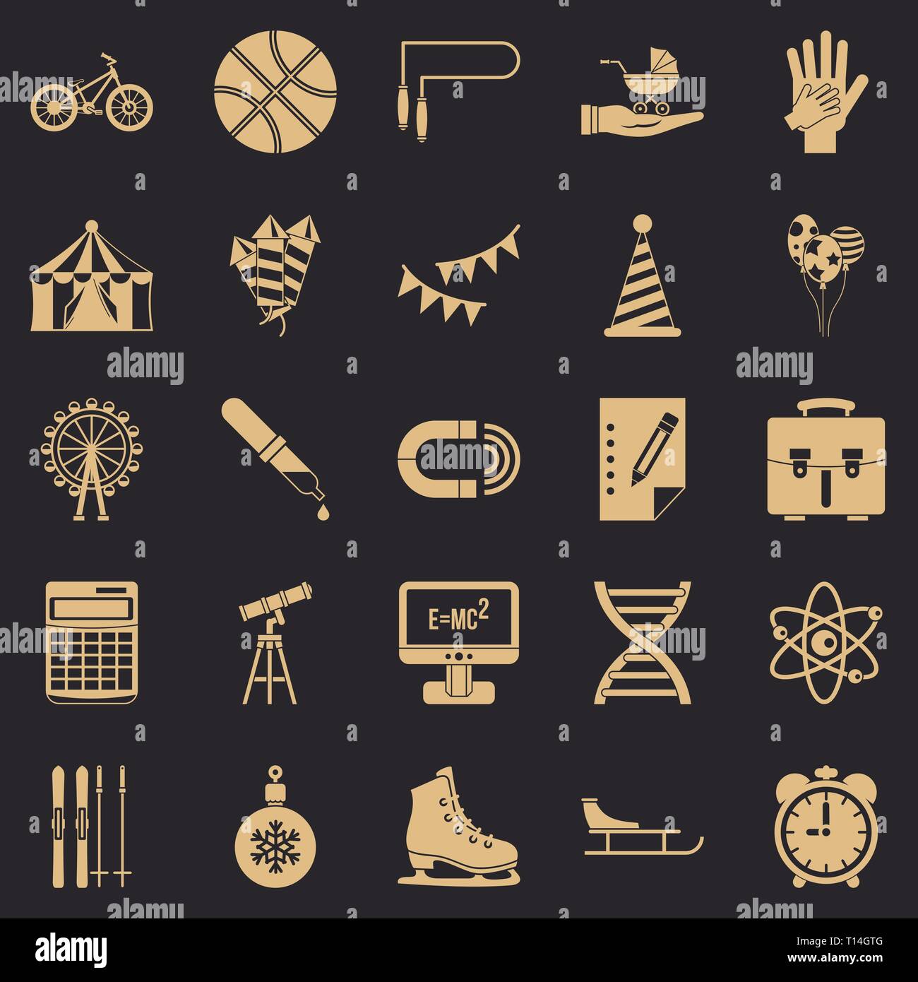 Learner icons set, simple style Stock Vector Image & Art - Alamy