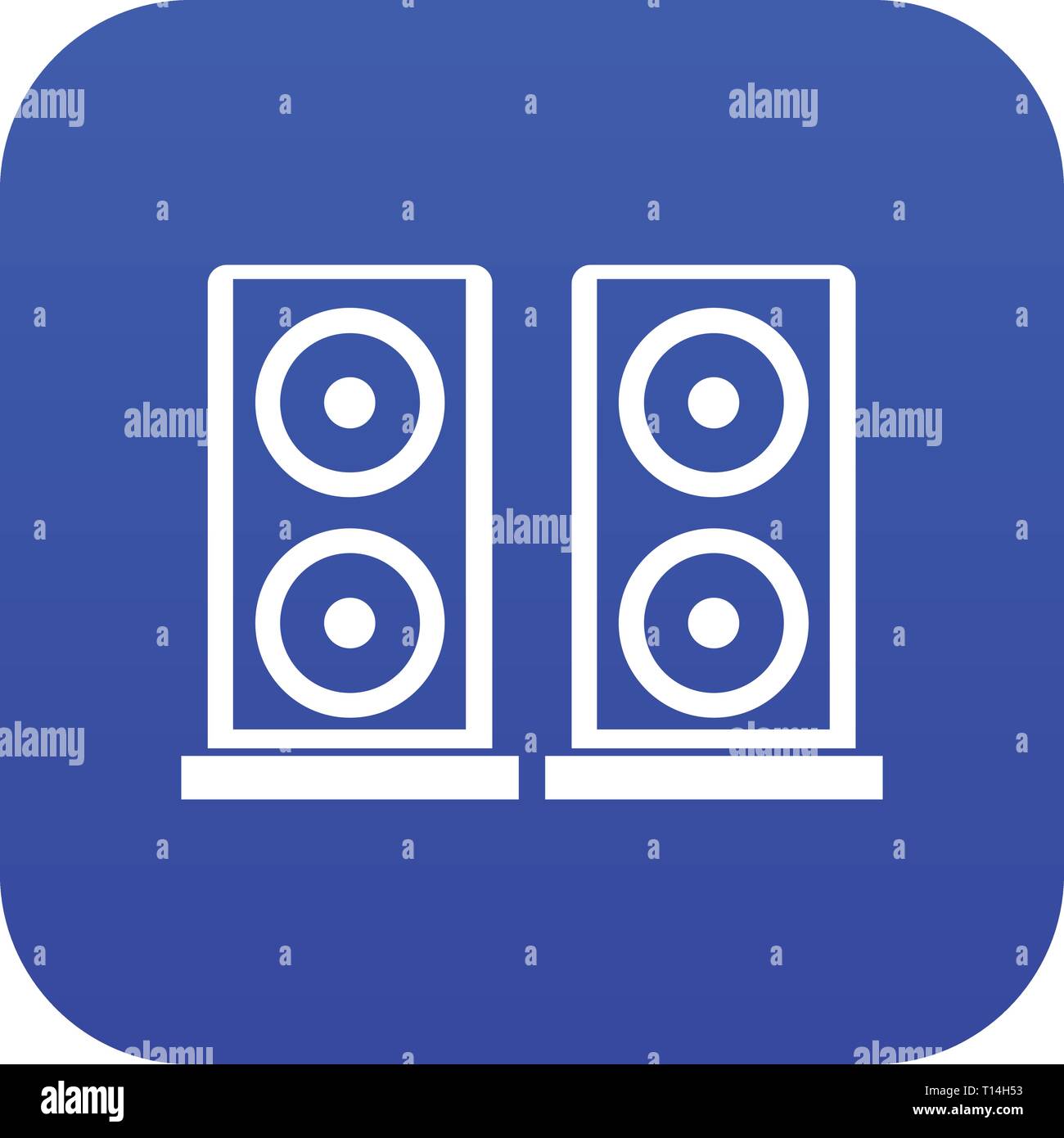 Music speakers icon digital blue Stock Vector Image & Art - Alamy