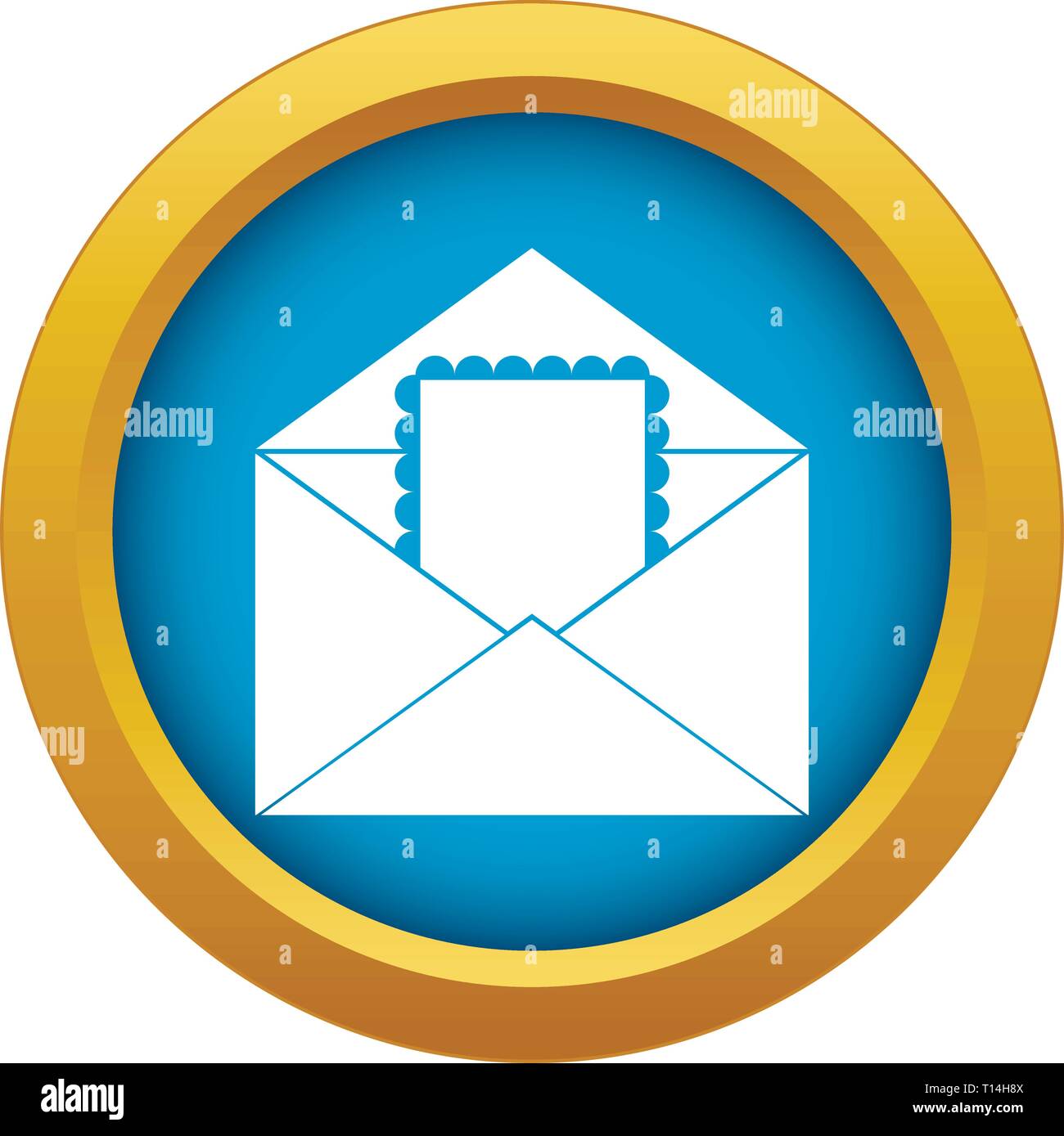 Envelope with card icon blue vector isolated Stock Vector Image & Art ...