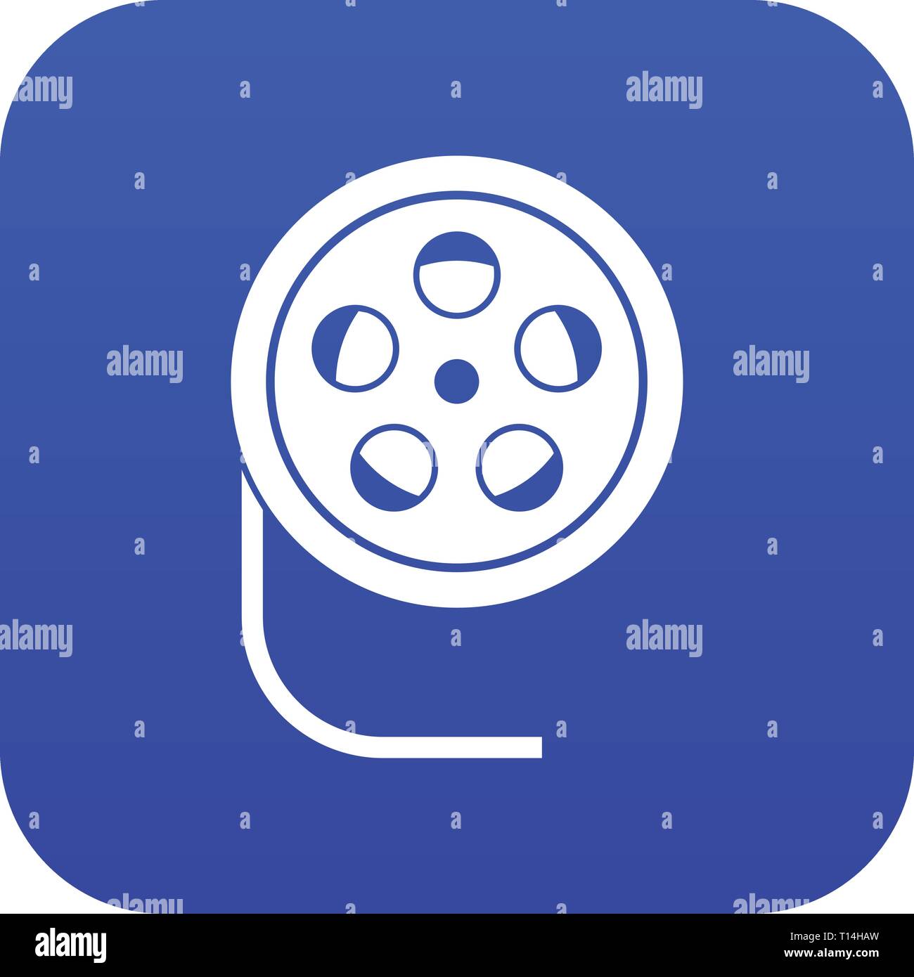 Reel with film icon digital blue Stock Vector Image & Art - Alamy